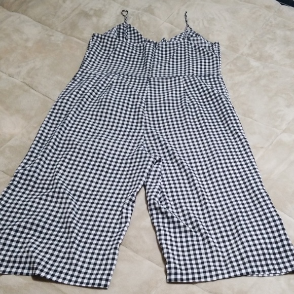 Pants & Jumpsuits | Black And White Checkered Jumpsuit | Poshmark